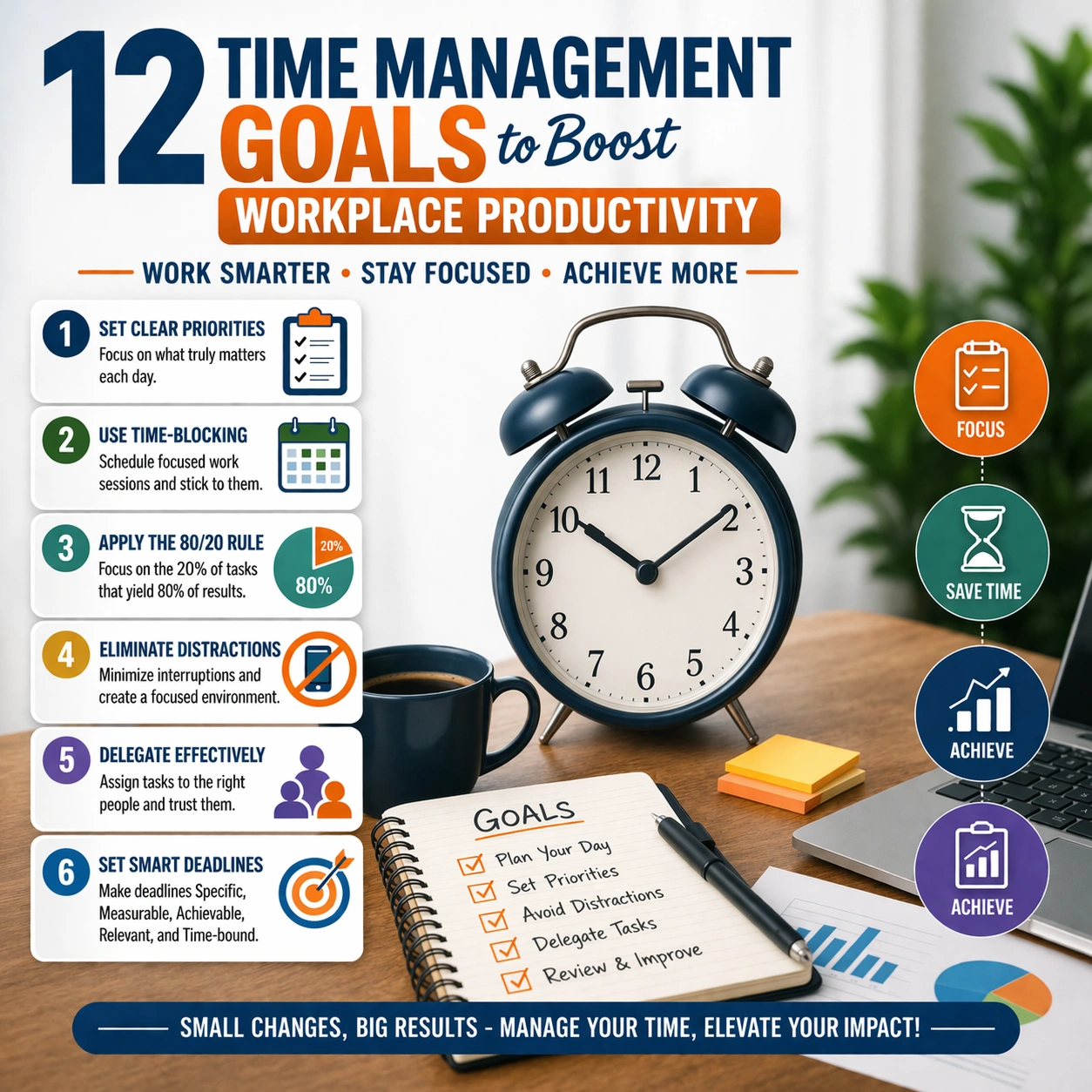 12 Time Management Goals to Boost Workplace Productivity